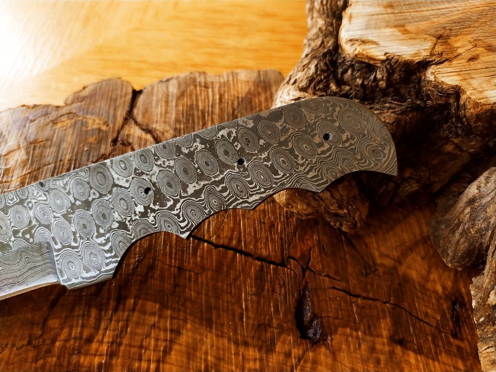 GEPRÜFT: Rohling Klinge DAMASKUS Messer Damast Schmiede (Neu und ...