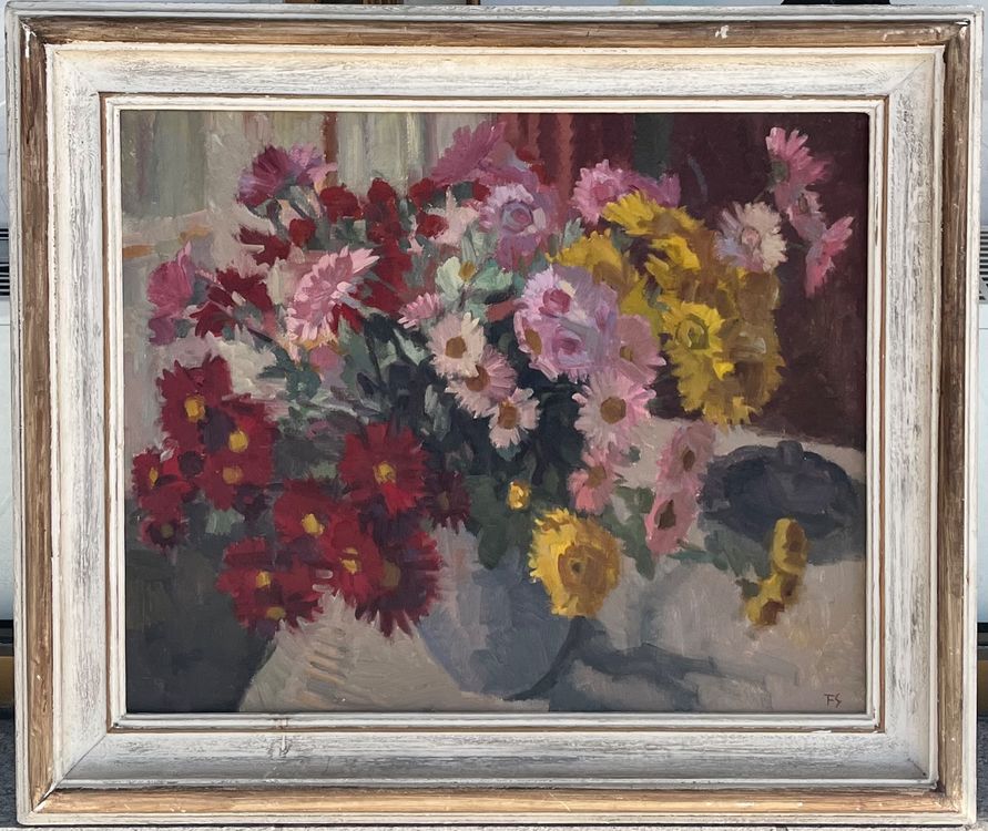 Fred Schaffner (1906-?)Grosse Stilleben Gemälde (Gebraucht) in Root für CHF 24 – nur Abholung ...