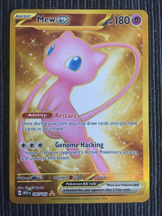 Pokemon Mew EX Gold Scarlet Violet 151 Englisch (Neu (gemäss ...