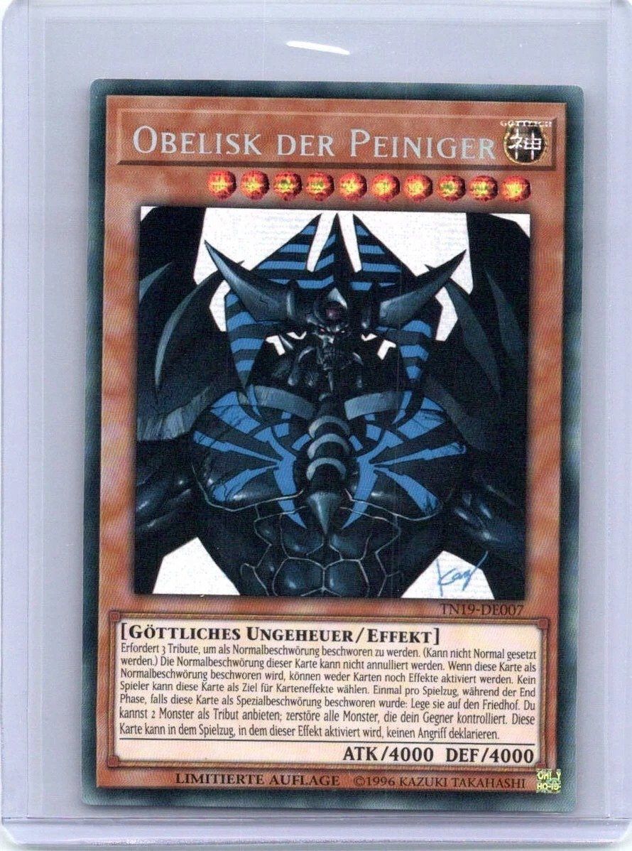⭐ Yugioh Obelisk der Peiniger TN19-DE007 Secret Rare ⭐ (Neu und ...