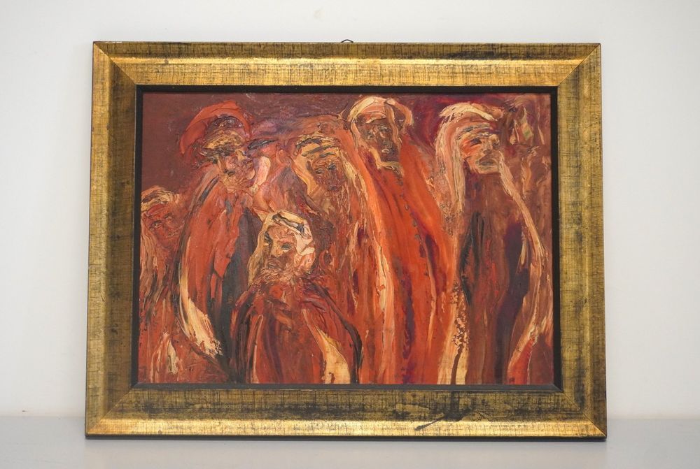 Ölgemälde 6 Figuren Abstrakt Sign. J. MEISTER gerahmt S003 (Gebraucht) in Basel für CHF 80 – mit ...