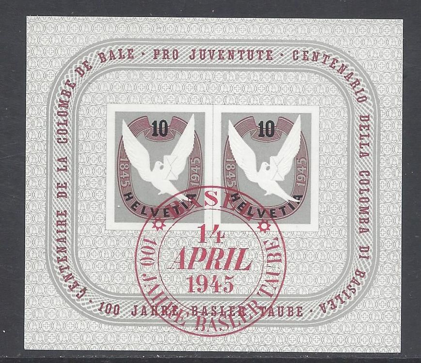 1945 : Basler Taube Block W23 | Kaufen auf Ricardo