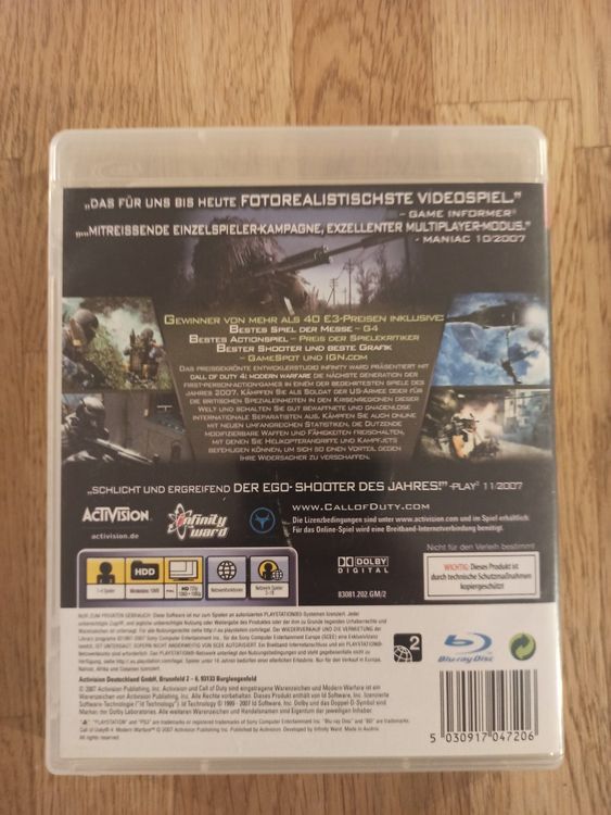🎮🎮🎮🎮🎮Call of Duty 4 Modern Warfare / PS3🎮🎮🎮🎮🎮 (Gebraucht) in Oberweningen für CHF 2.95 – mit ...