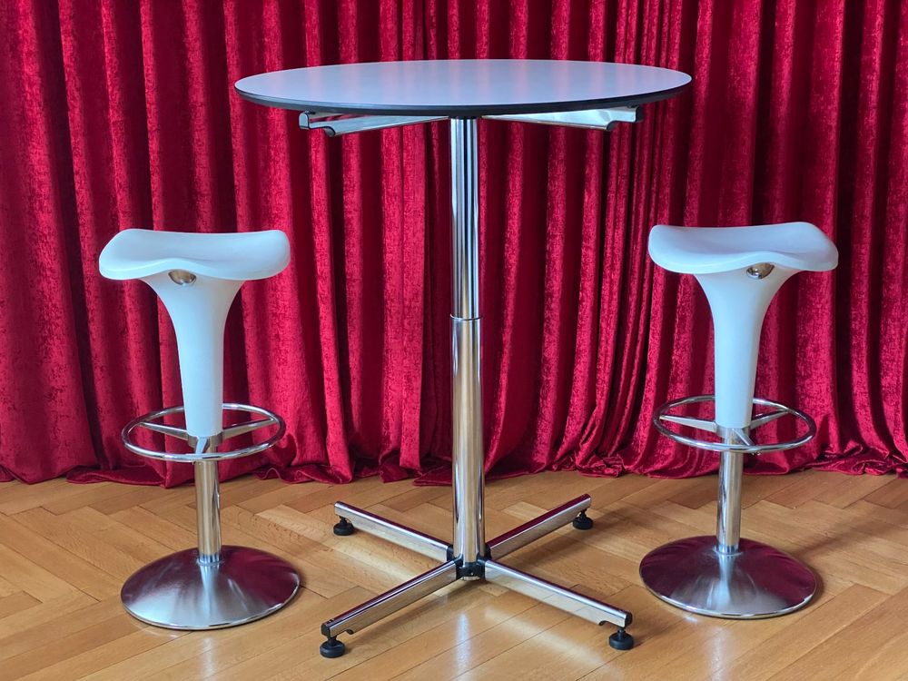 ENSEMBLE 1 TABLE RONDE KITOS USM + 4 TABOURETS ZANZIBAR | Kaufen auf ...