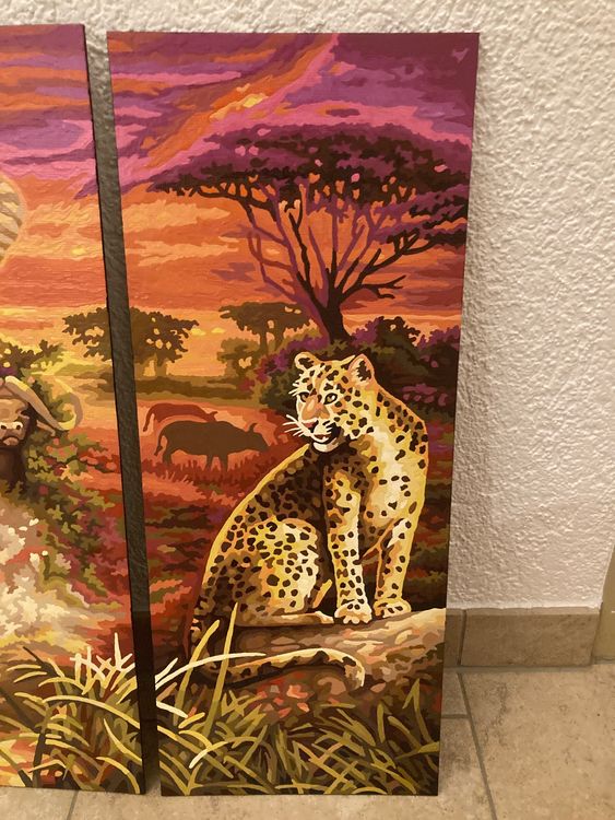 Bild/Gemälde "The Big Five", 3-teilig, Malen nach Zahlen (Gebraucht) in Gelterkinden für CHF 30 ...