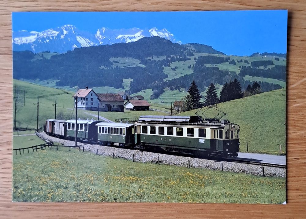 Zug der St. Gallen-Gais-Appenzell Bahn mit Säntis (Gebraucht) in ...