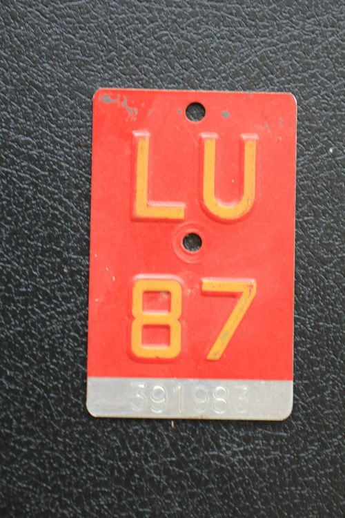 Velonummer LU 87 (Gebraucht) in für CHF 3.5 – mit Lieferung auf Ricardo ...