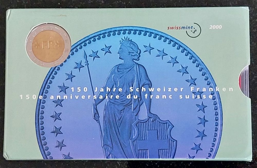 Münzsatz 150 Jahre Schweizer Franken 2000 stgl (Neu (gemäss Beschreibung)) in Arch für CHF 350 ...