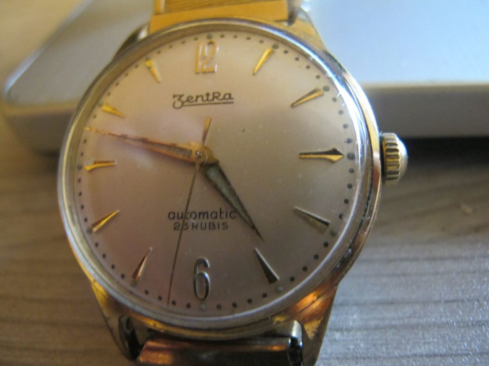 Zentra Automatic 25 Rubis Herren Läuft Schön Vergoldet (Gebraucht) in ...