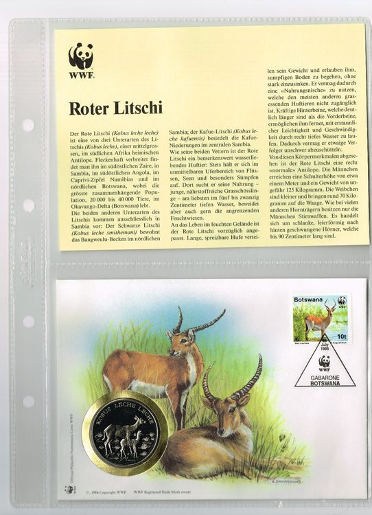 Roter Litschi_1995_WWF_Münzbrief mit Beschreibung | Kaufen auf Ricardo