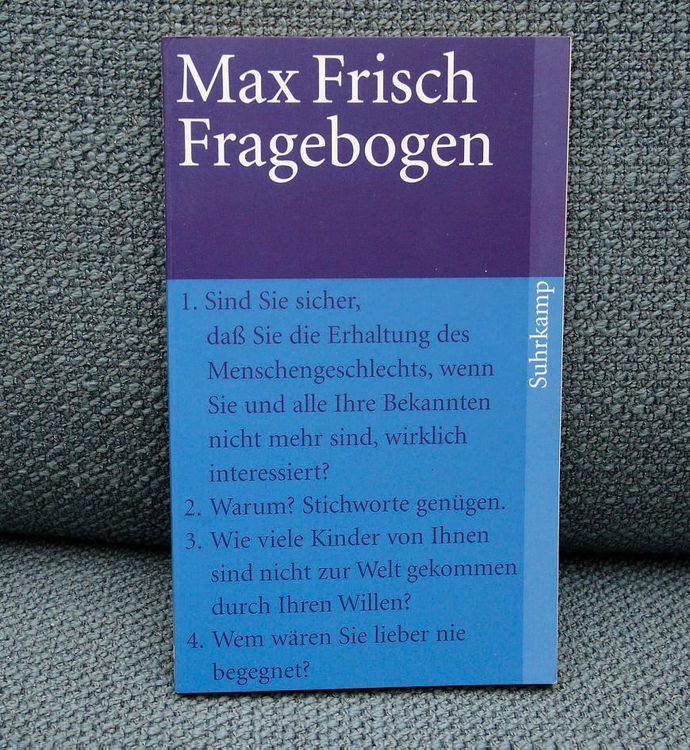 Buch Max Frisch Fragebogen | Kaufen auf Ricardo