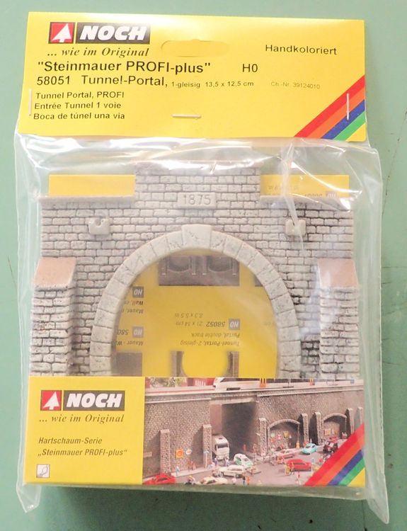NOCH H0 - Tunnel-Portal 1x Gleisig - Art. 58051 - NEW (Neu und ...