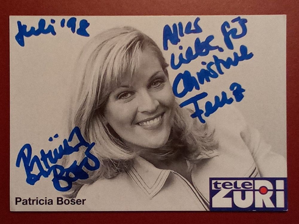 Patricia Boser TELE ZÜRI Autogramm Fotopostkarte 10x15cm (Gebraucht) in ...
