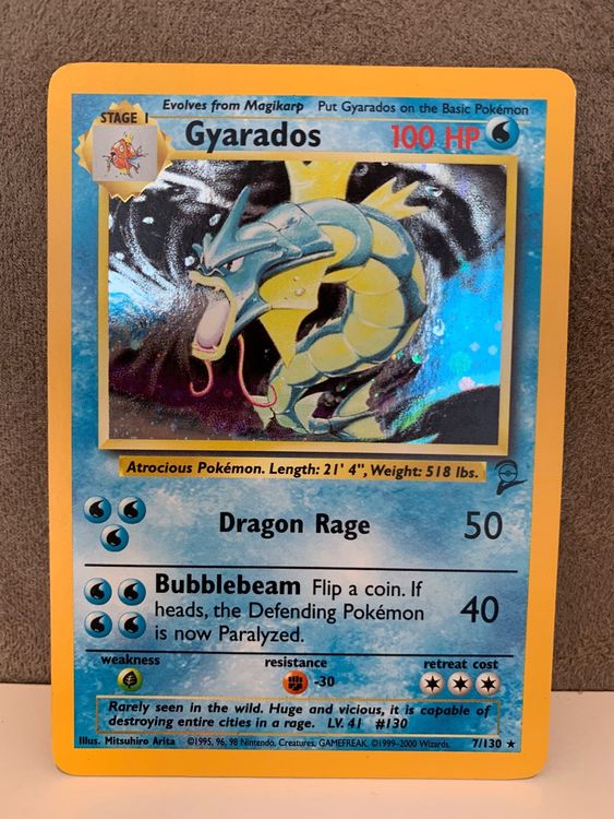 Gyarados Holo ENG Base Set 2 Pokemon 7/130 (Gebraucht) in Fislisbach ...