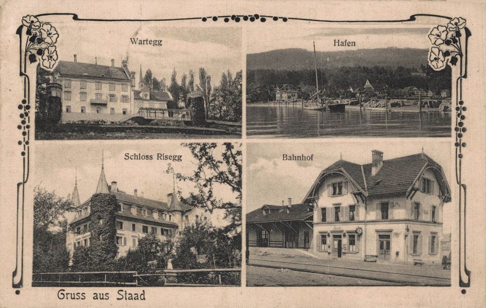 Gruss aus Staad, Wartegg, Hafen, Schloss Risegg, Bahnhof (Gebraucht) in ...