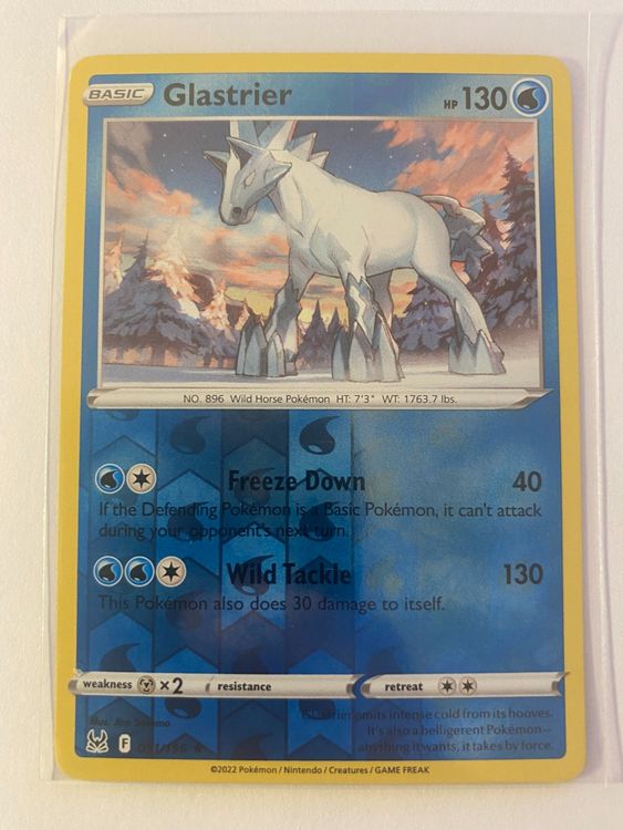 Pokemon Glastier 051/196 Reverse Holo Lost Origin EN (Neu (gemäss ...