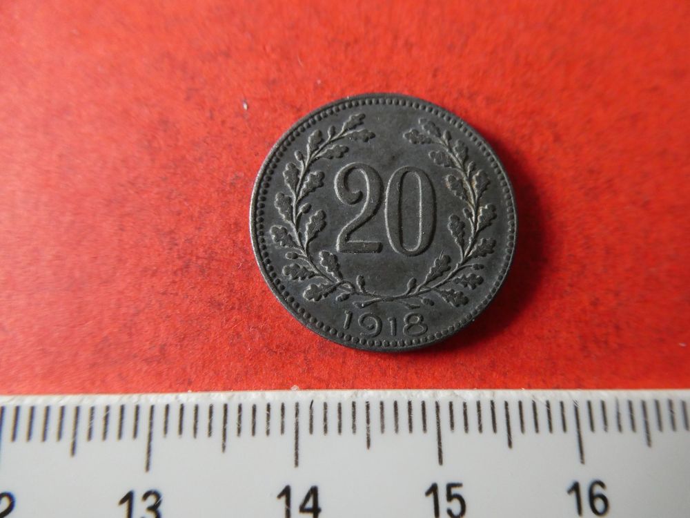 Oesterreich 1918, 20 Heller (Gebraucht) in Hinterforst für CHF 0.7 – mit Lieferung auf Ricardo ...