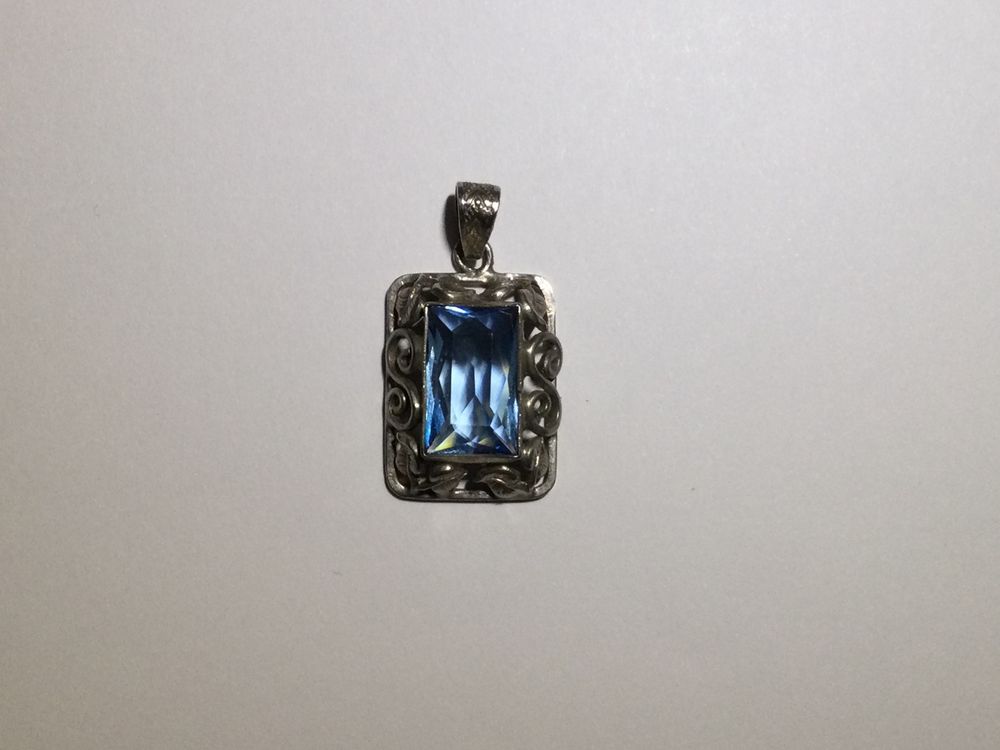 Jugendstil Art Deco Silber 800 Topas Anhänger | Kaufen auf Ricardo