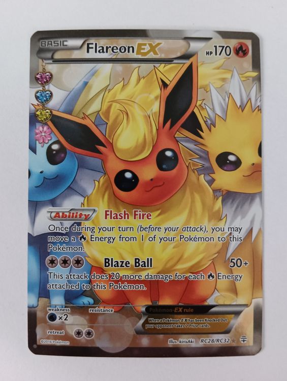 Pokemon Flareon EX RC28/RC32 Generationen Full Art Englisch (Neu ...