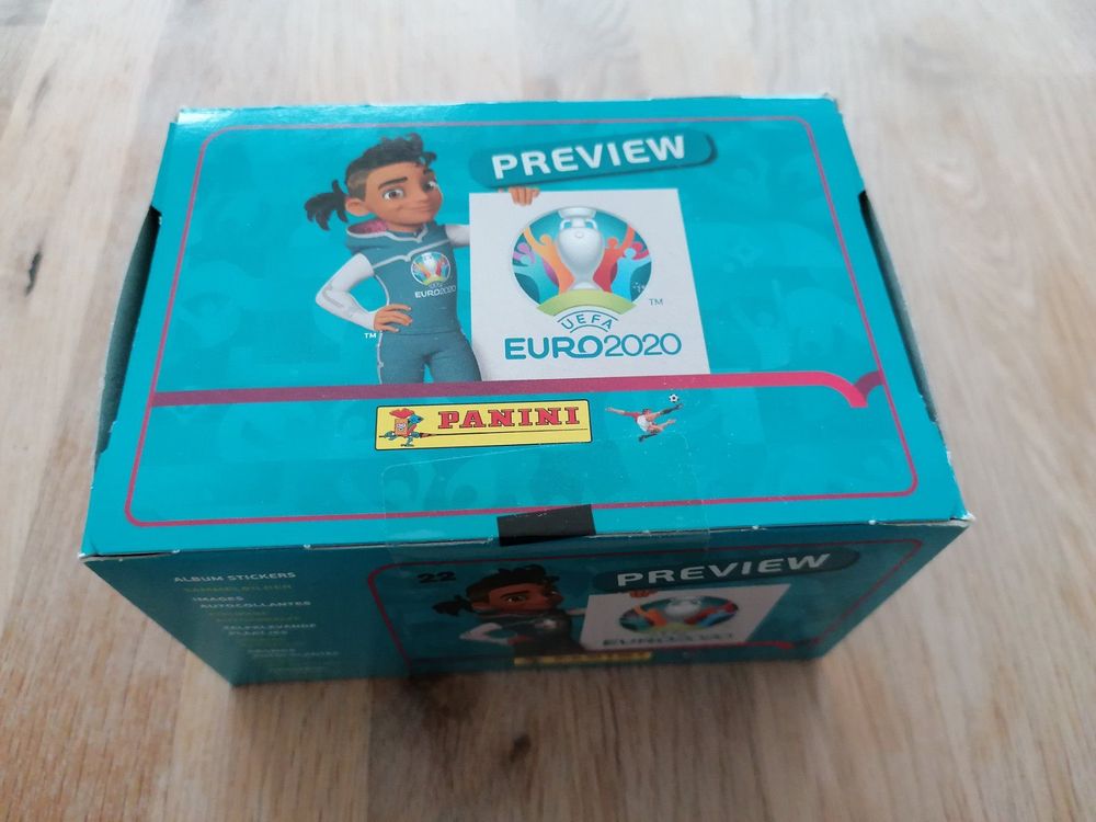 Panini Box Preview mit 120 Tüten EM 2020 (Neu und originalverpackt) in ...