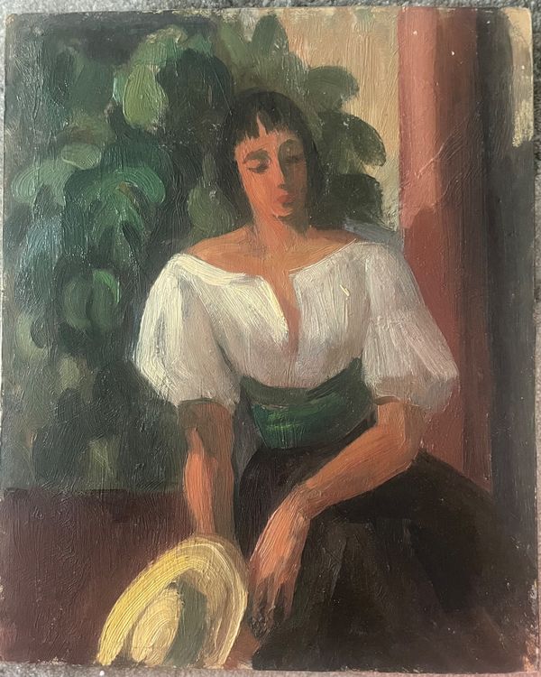 Renée Yolanda Hauser (1919-2008)Portre Gemälde von eine Dame (D ...