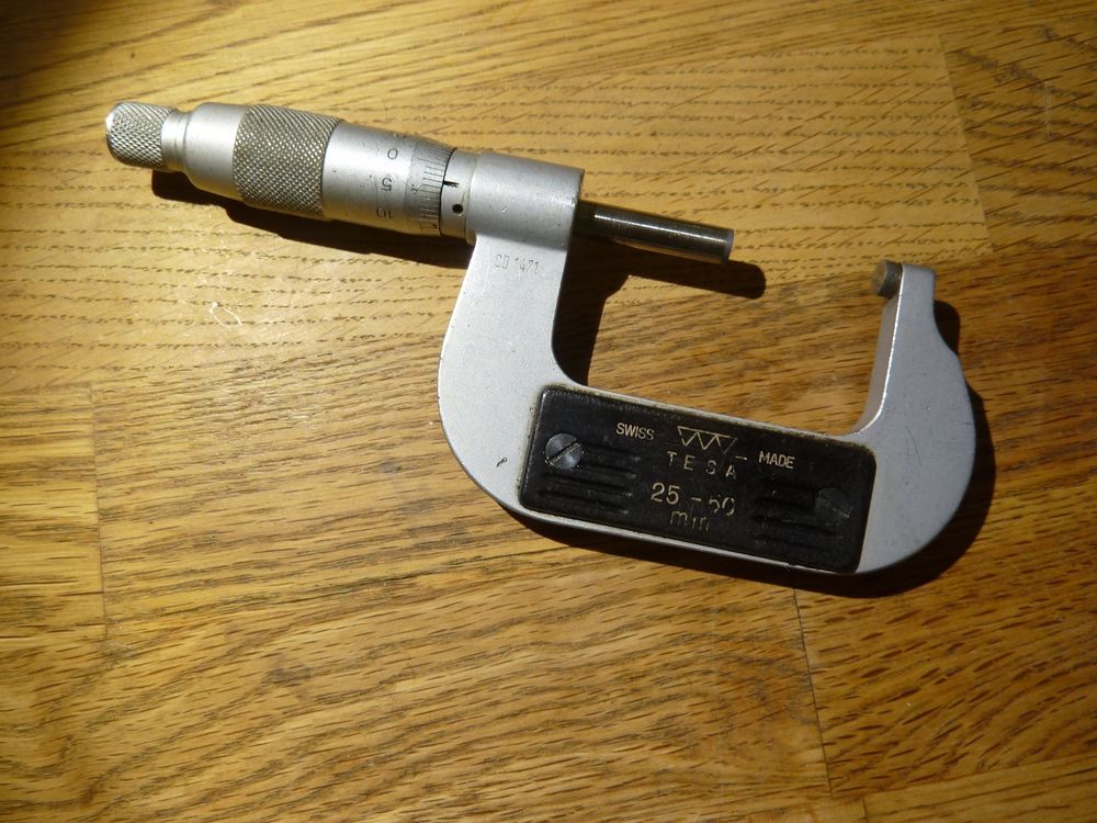 Original TESA SWISS MADE 25-50 MM AUSSENMIKROMETER (Gebraucht) in ...
