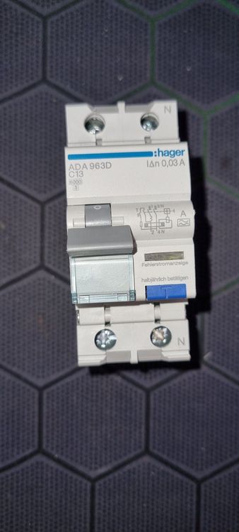 Hager FI/LS 1P+N 6kA C-13A 30mA A Typ ADA963D | Kaufen auf Ricardo