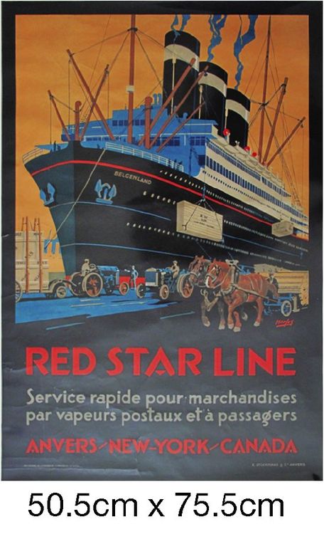 4 Poster Plakate: Red Star Line (Gebraucht) in Riehen für CHF 251 – nur ...
