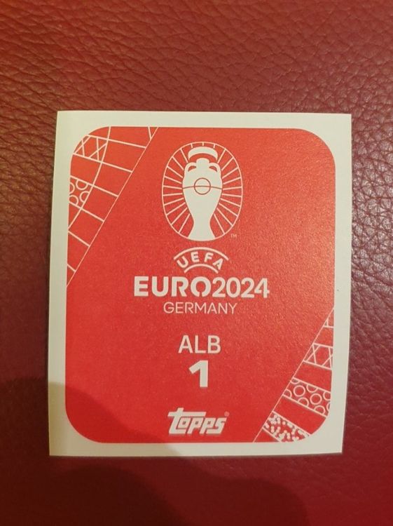 Topps Euro 2024 Sticker Wappen ALB 1 ALBANIA GOLD (Neu und ...