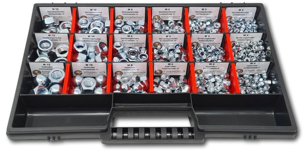 Muttern Sortiment M4-M5-M6-M8-M10-M12 (Neu und originalverpackt) in ...