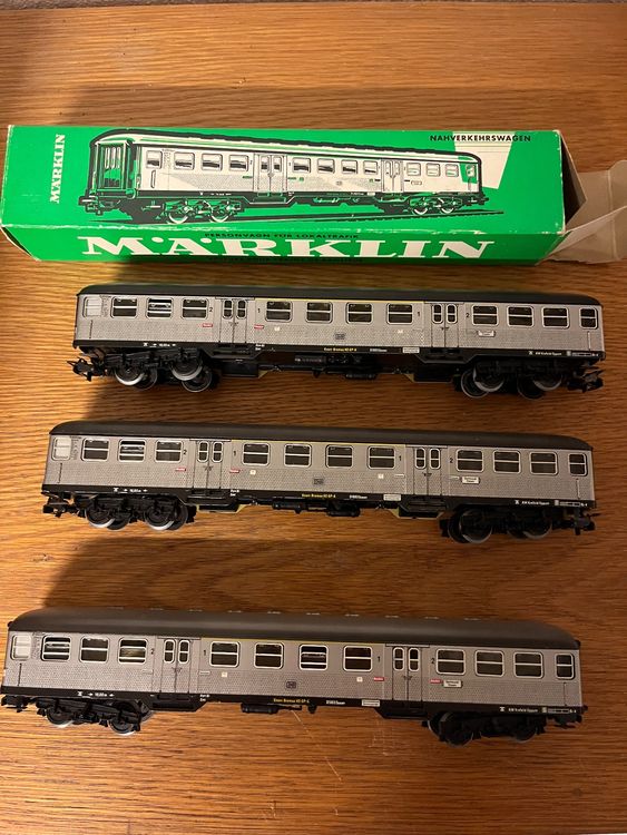 Märklin 4043 Nahverkehrswagen Silberling 3x Dortmund -Essen (Neu ...