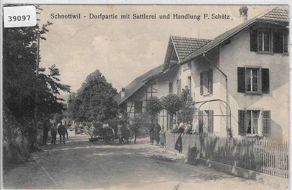 Schnottwil - Dorfpartie mit Sattlerei u. Handlung Schütz (Defekt) in ...