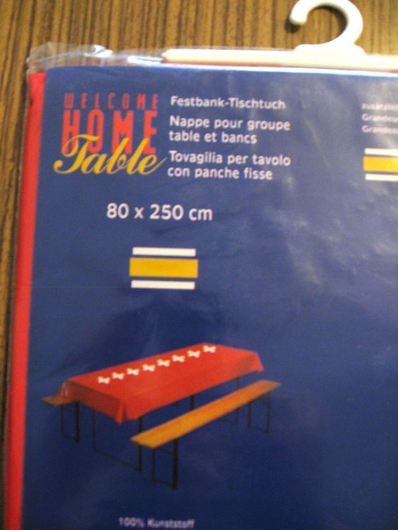 Festgarnitur Biertisch Tischtuch mit Schweizerkreuzen 250cm (Neu und ...