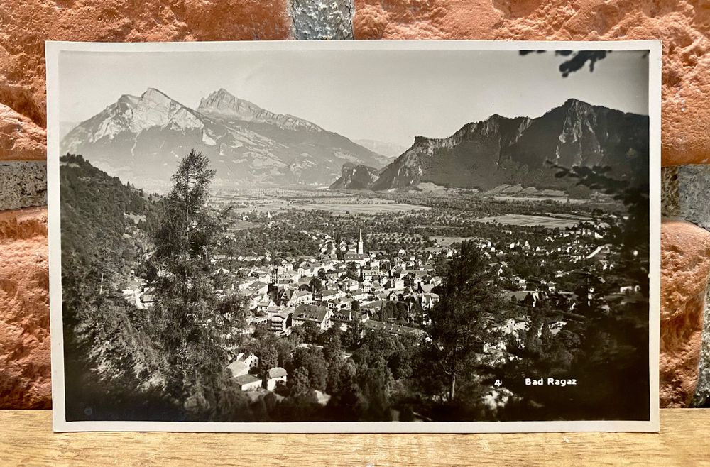 Alte Foto AK - BAD RAGAZ - Bergpanorama (Gebraucht) in Root für CHF 1 – mit Lieferung auf ...