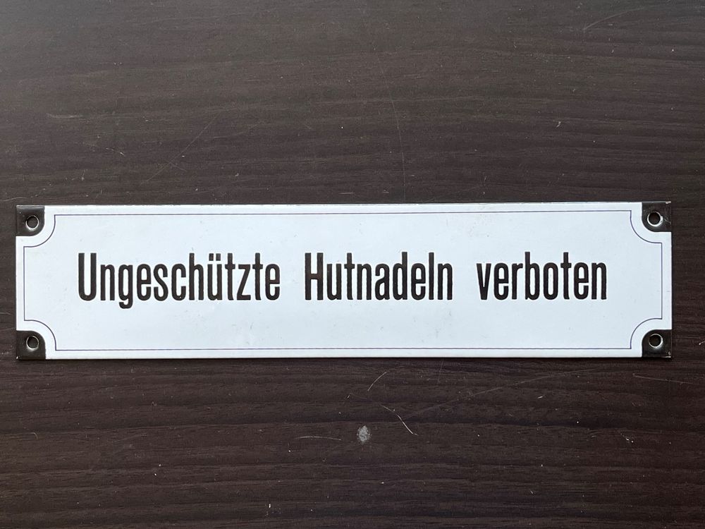 Tram Emailschild "Hutnadeln" Basler Tram BVB Zug Eisenbahn (Gebraucht) in Lausen für CHF 29 ...