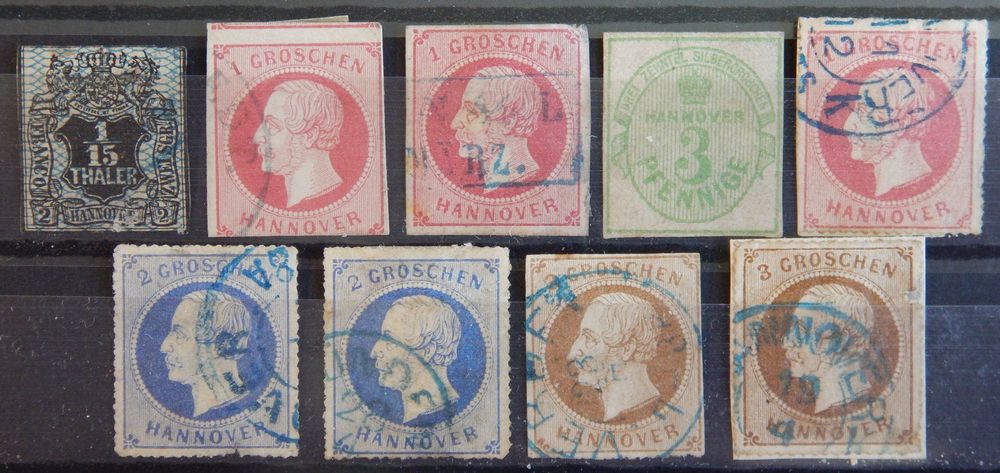Hannover ex. Kat. 11-25 1858/64 Lot mit alten Werten teils d (Gebraucht ...