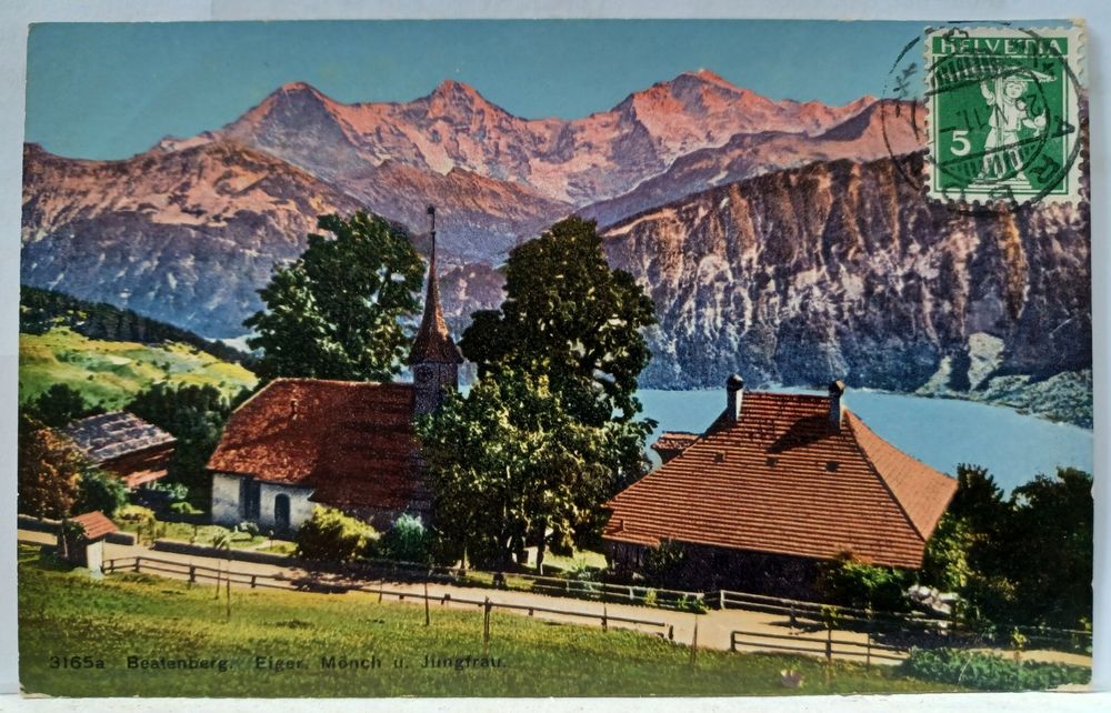 BE, 3165a, Beatenberg, Eiger Mönch und Jungfrau, 1911, (Gebraucht) in Aarau Rohr für CHF 4.9 ...