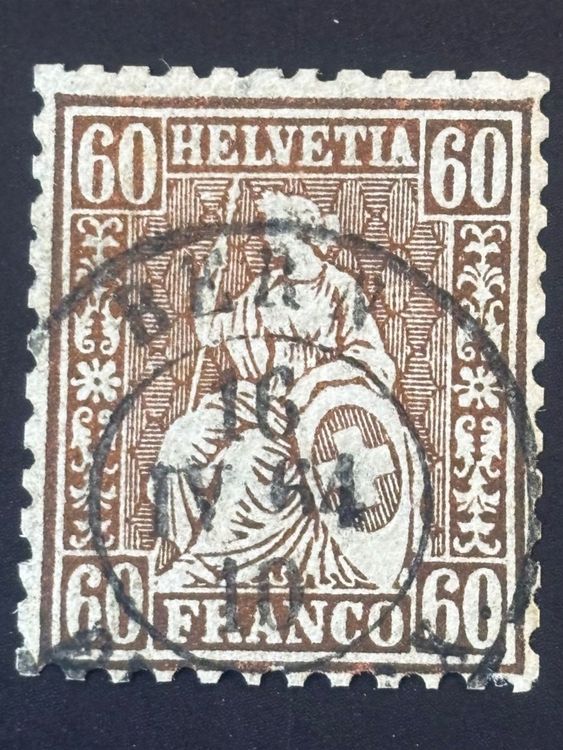 CH1862 - Hélvétie ass. Zu 35 - superbe obli Bern 16.IV.1864 (Gebraucht ...