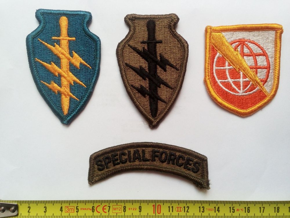 US-Army Patches "SPECIAL FORCES", 4er Set (ohne Klett) (Neu (gemäss ...