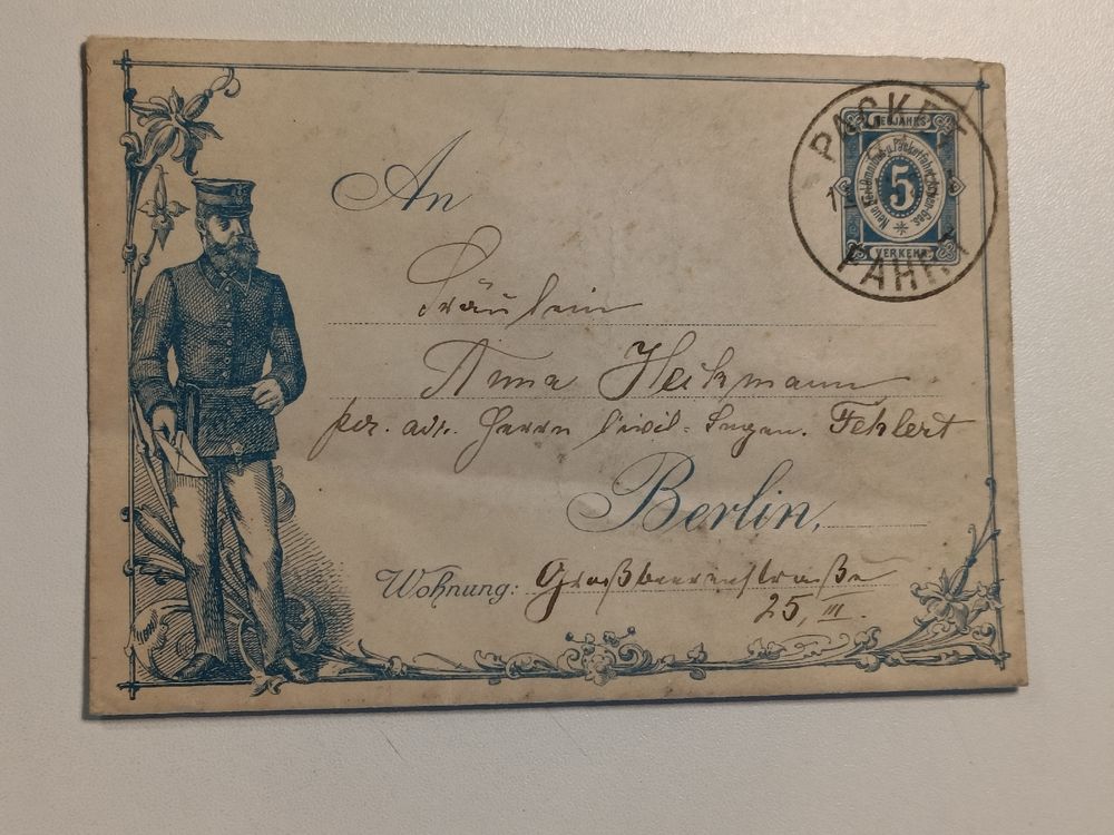 Litho Brief / Neue Berliner Omnibus Packetfahrt Actien 1889 (Gebraucht ...