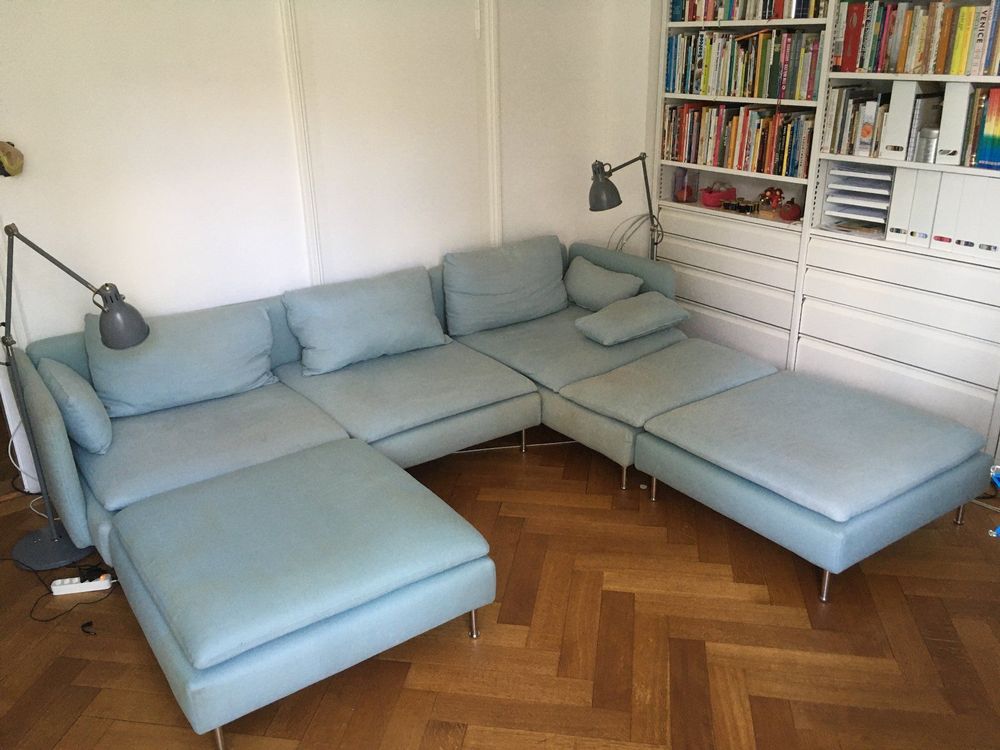 IKEA Sofa Söderhamn mit neuen Bezügen, hell-türkis (Gebraucht) in Basel für CHF 500 – nur ...