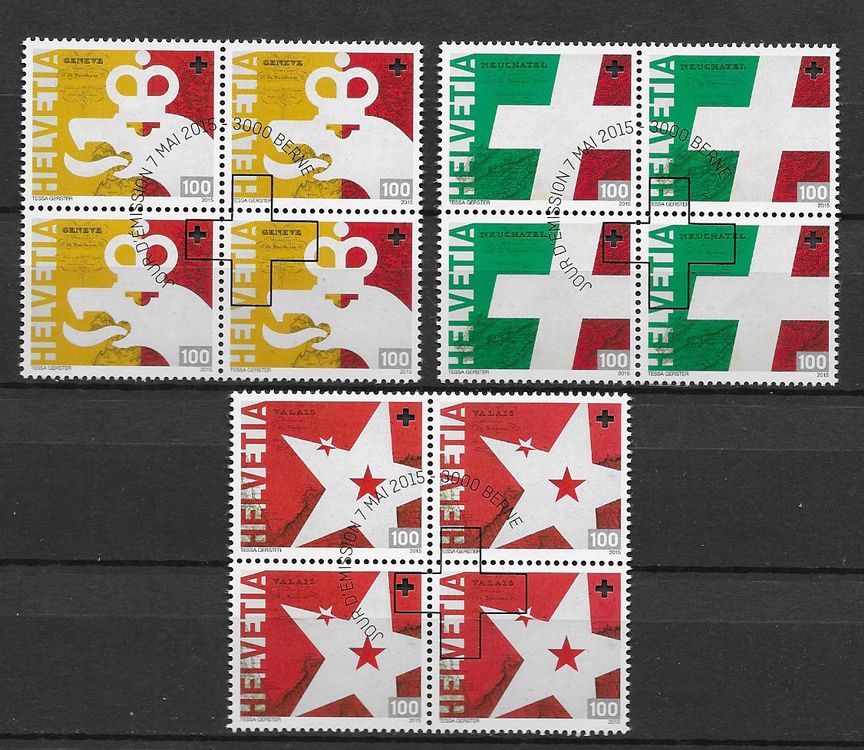 2015: Genève-Neuchâtel-Valais série bl.de 4 ET no 1549-51 (D'occasion ...