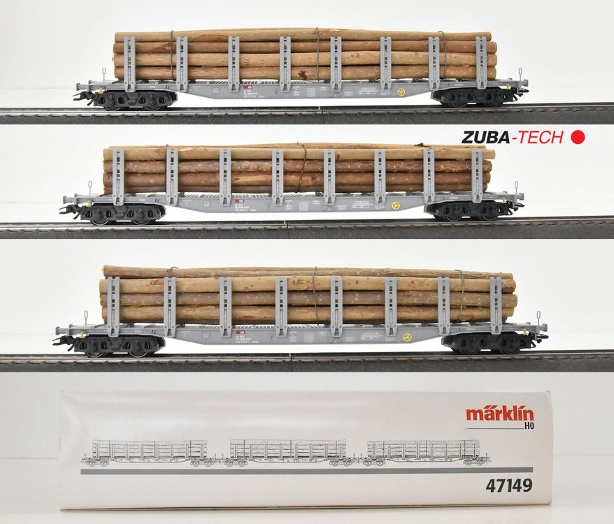 Märklin 47149 Rungenwagen-Set der SBB H0 WS mit OVP (Gebraucht) in St ...