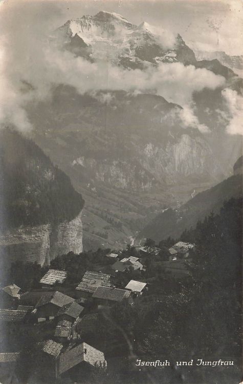 Isenfluh und Jungfrau (BE) – Panorama alpino con villaggio (Usato) a ...
