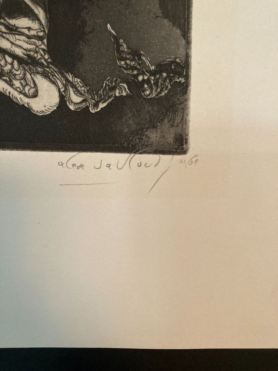 Alex Sadkowsky, Radierung von 1961, handsigniert (Gebraucht) in Bern ...