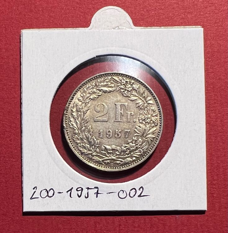 2 Franken Münze 1957 | Kaufen auf Ricardo