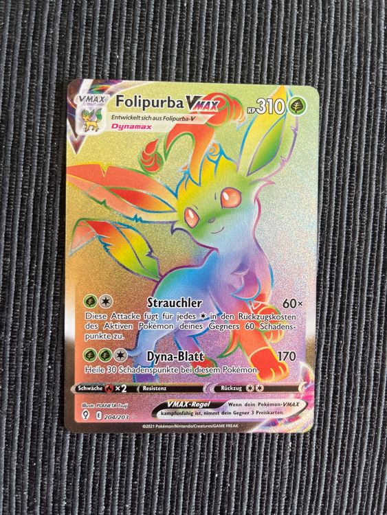 Pokemon Folipurba Vmax Rainbow Evolving Skies Deutsch (Neu (gemäss Beschreibung)) in Wabern für ...