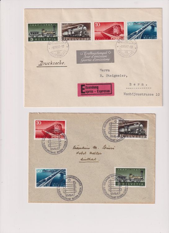 Ersttag und Vorersttag ! Sehr spezielles Duo ! Anschauen ! (Gebraucht) in Bibern SH für CHF 26 ...