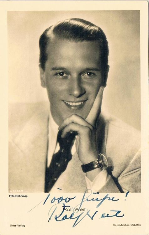 Rolf Weih 1906-69 Autogramm signiert Vintage Foto 9x14cm (Gebraucht) in Bischofszell für CHF 12. ...