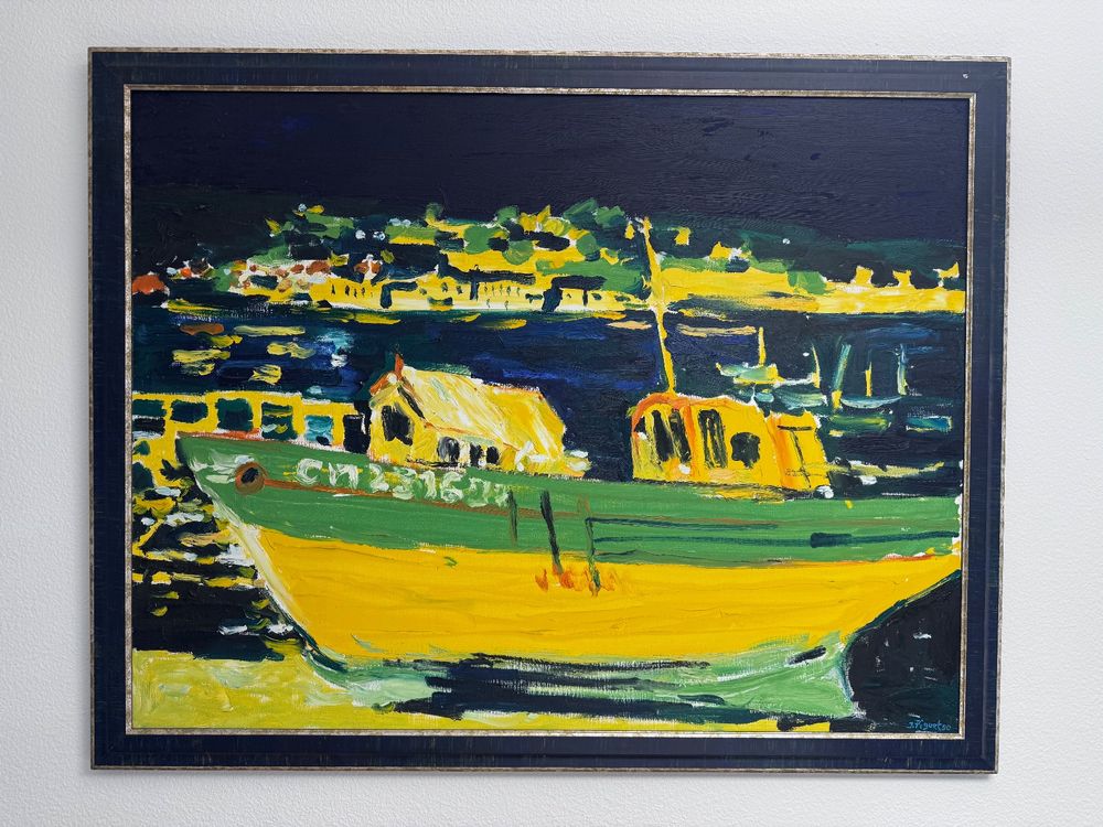 JEAN-LOUIS PIGUET Vieux bâteau à Cannaret près Brest Gemälde (Gebraucht ...